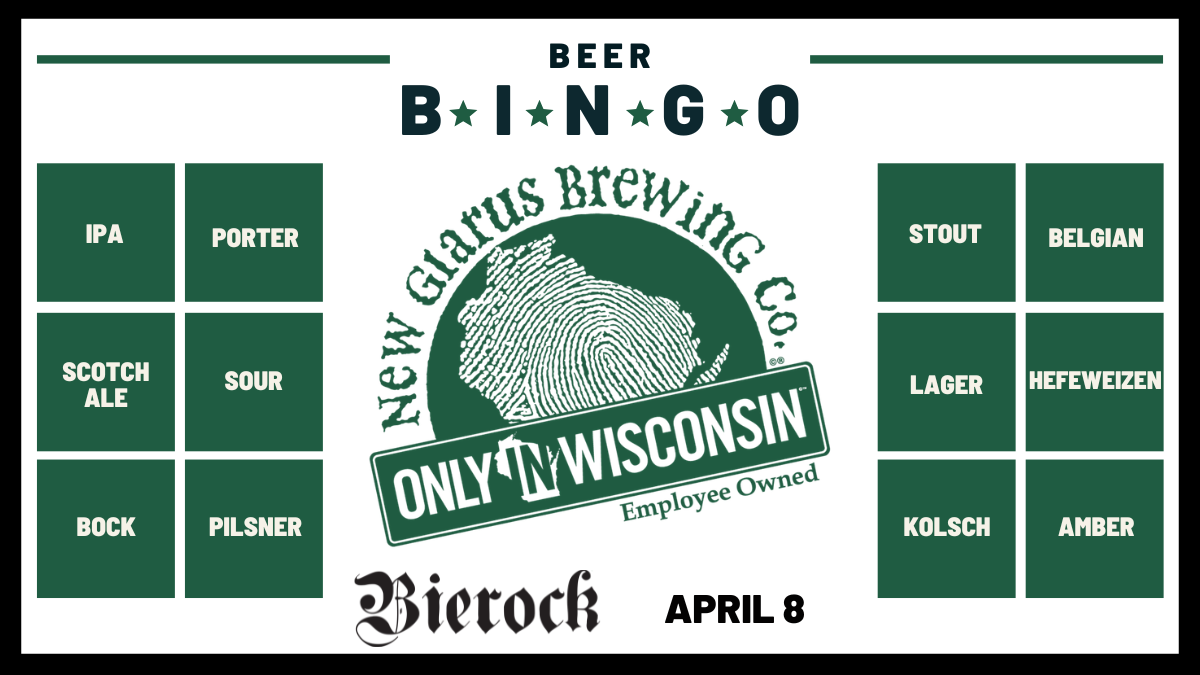 Beer Bingo with New Glarus Brewing | Bierock Madison